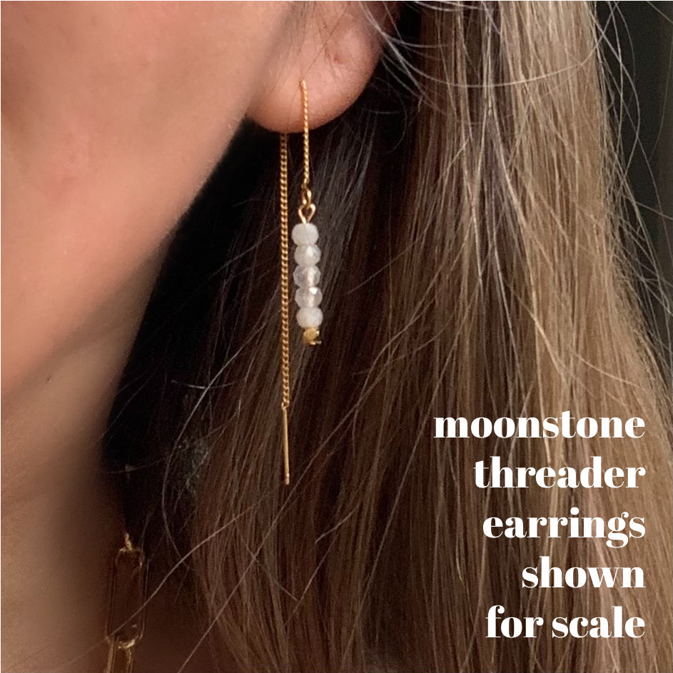 Confetti Gemstone Threader Earrings | Handmade by Libby & Smee