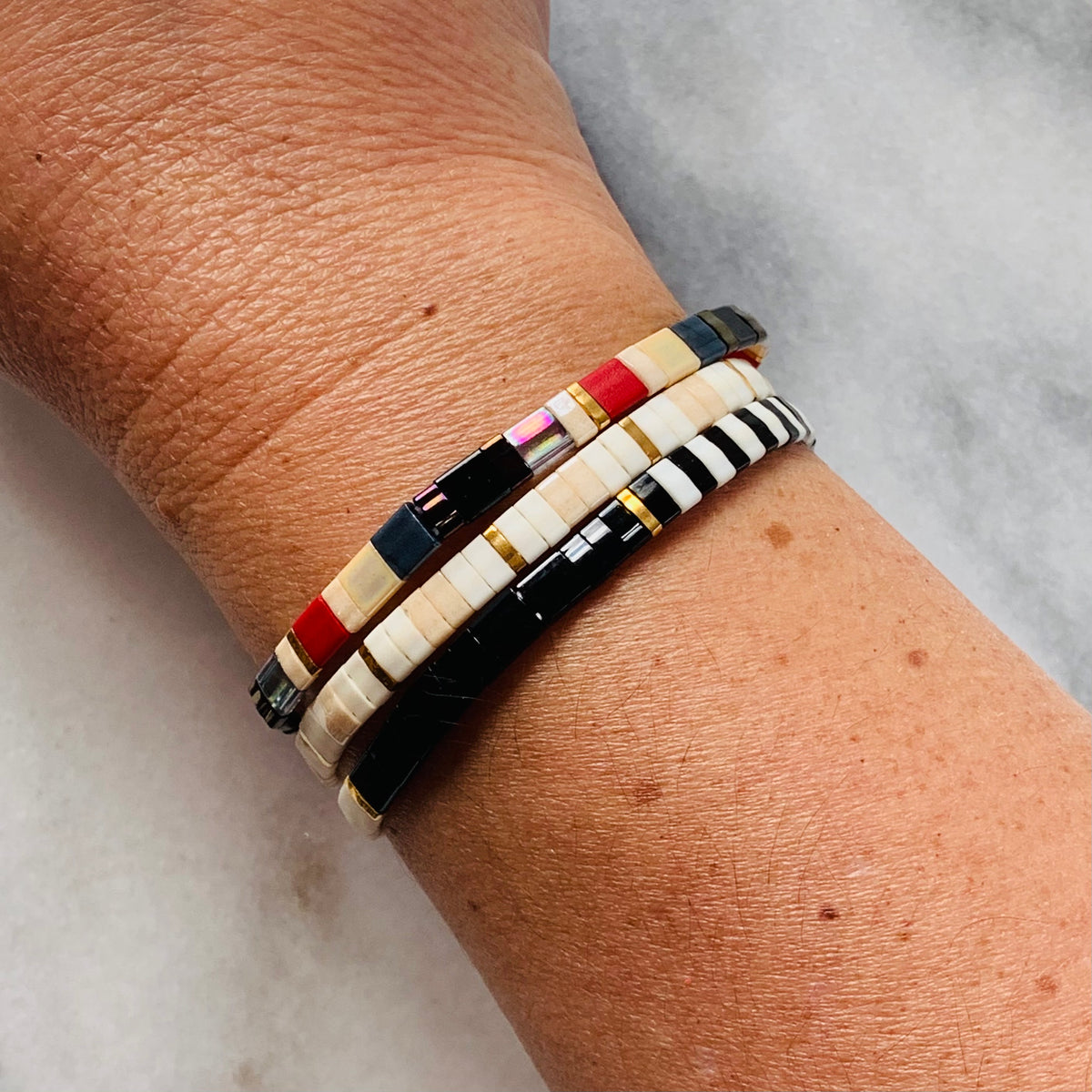 Stretch Tile Bracelet - Deco | Handmade by Libby & Smee
