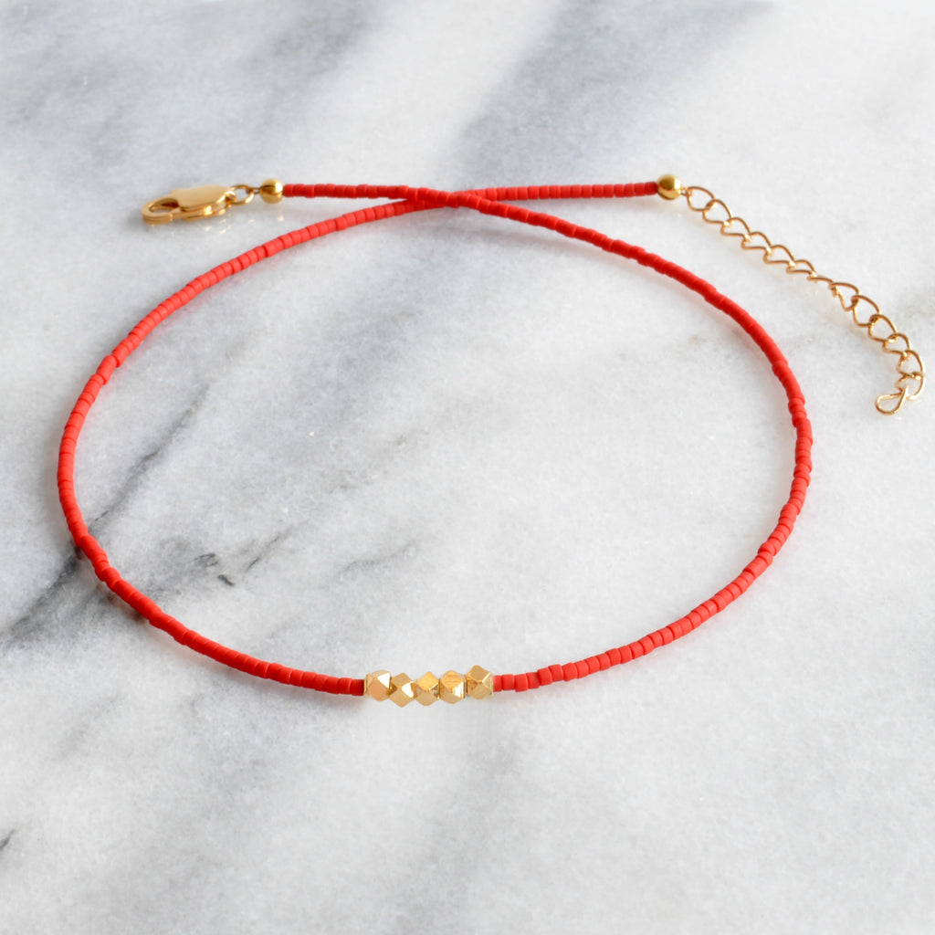 Tiny Seed Bead Necklace | Handmade by Libby & Smee