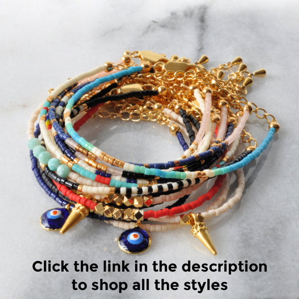 Rainbow Beaded Bracelets and Anklets | Handmade by Libby & Smee