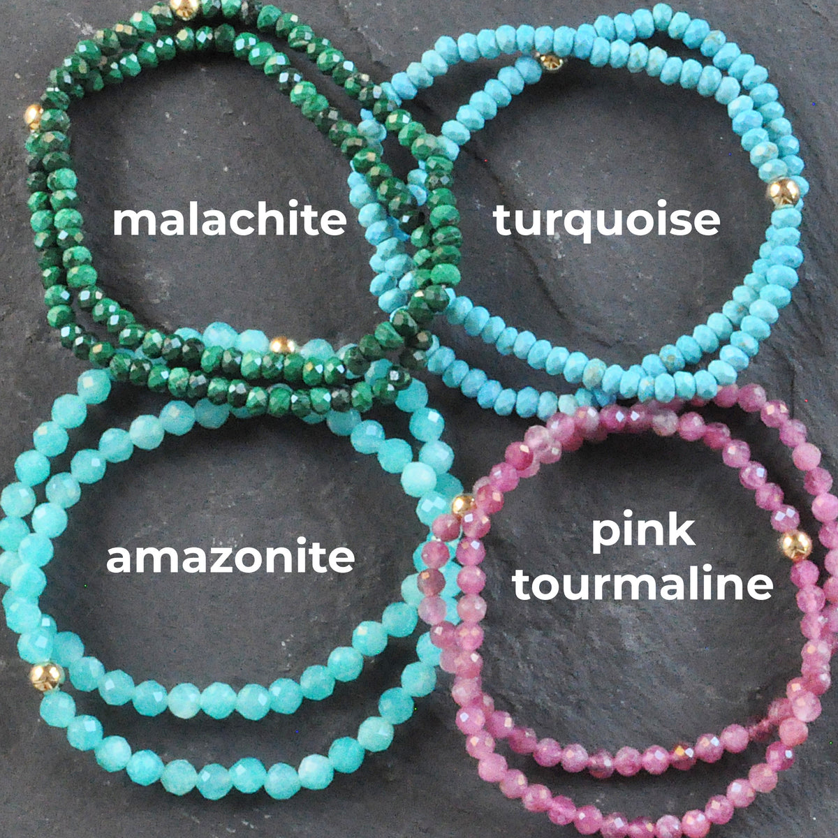 Gemstone Stretch Bracelets | Handmade by Libby & Smee