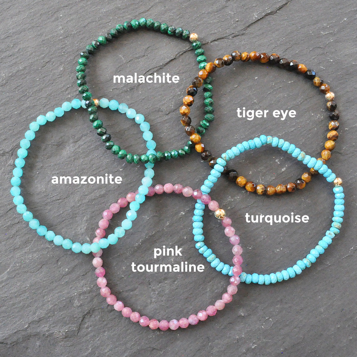 Gemstone Stretch Bracelets | Handmade by Libby & Smee
