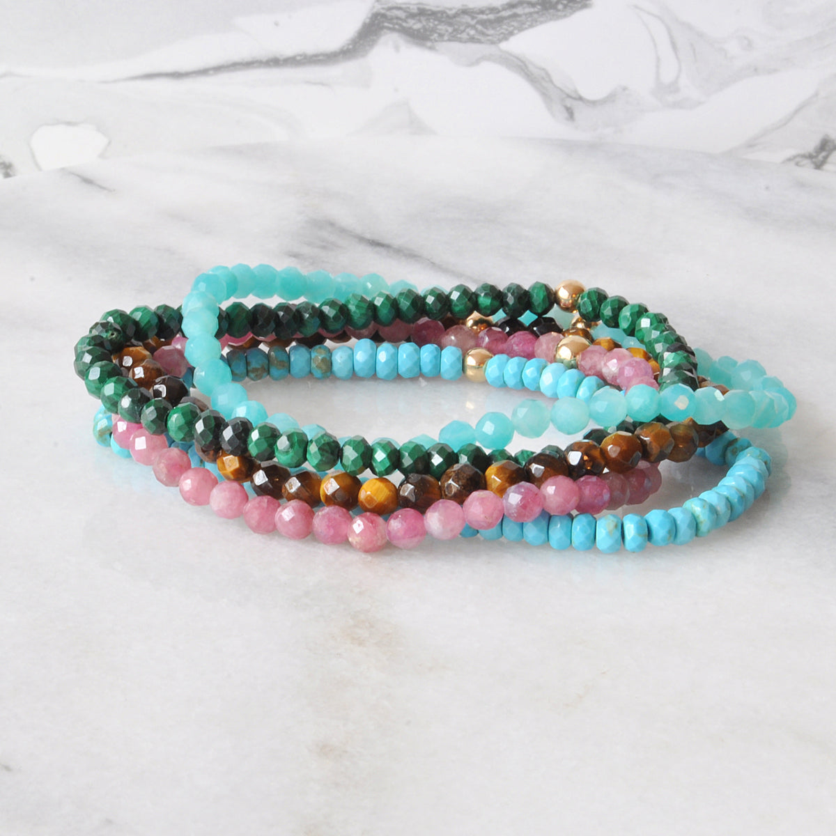 Gemstone Stretch Bracelets | Handmade by Libby & Smee