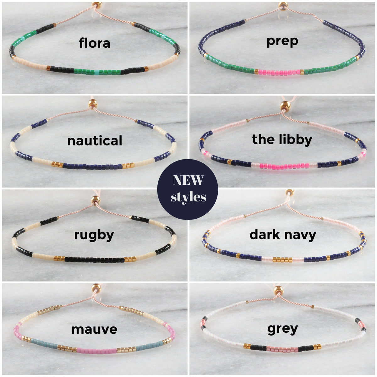 Beaded String Bracelets | Handmade by Libby & Smee