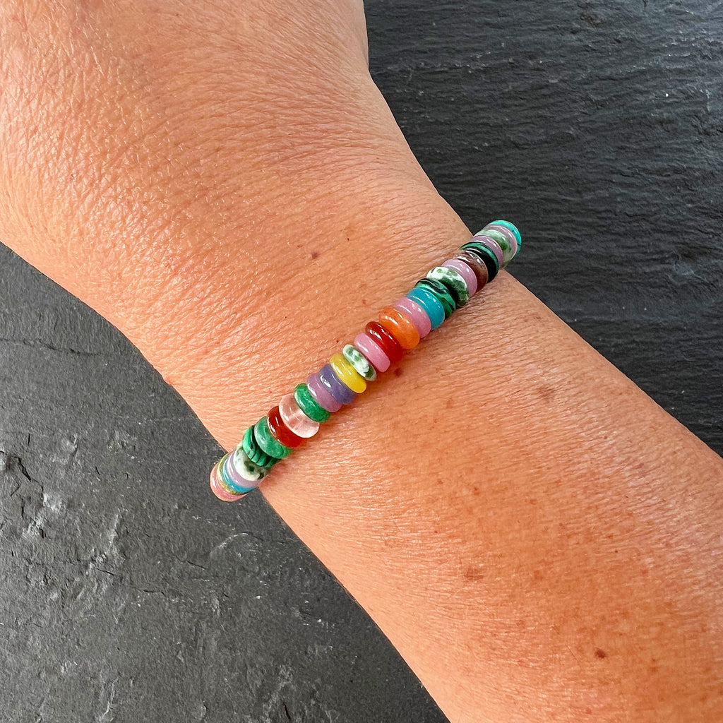 Candy Bead Gemstone Stretch Bracelet | Handmade at Libby & Smee
