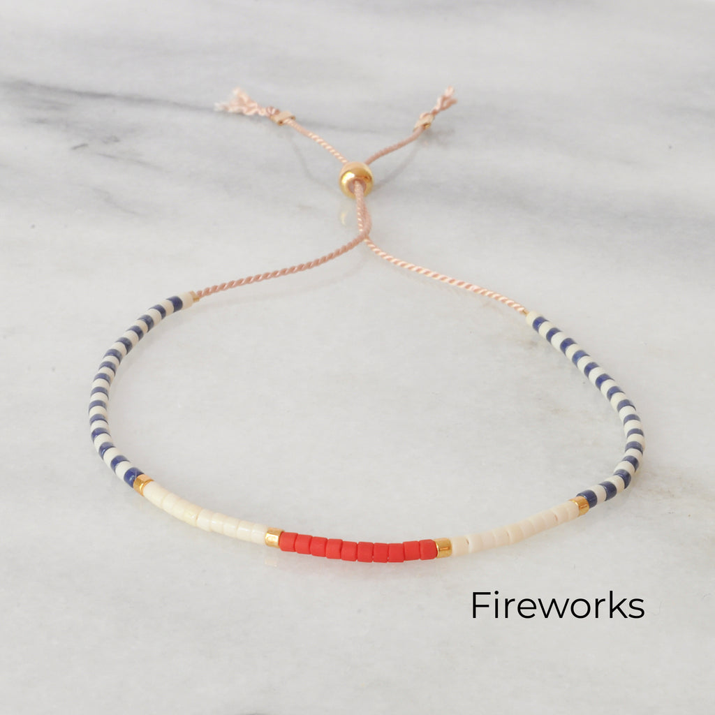 Beaded String Bracelets | Handmade by Libby & Smee