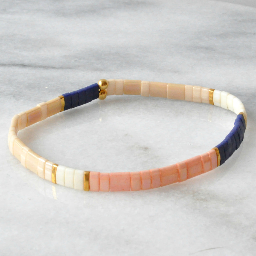 Stretch Tile Bracelet - Classic Colorblock | Handmade by Libby & Smee