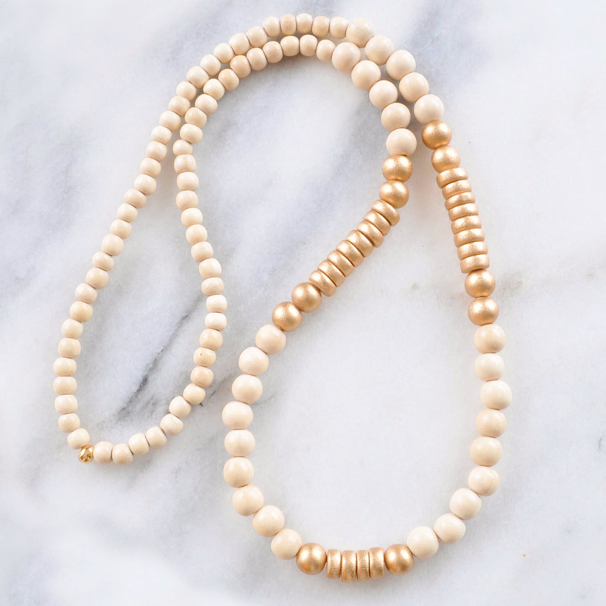 Wood Bead Necklace | Handmade by Libby & Smee