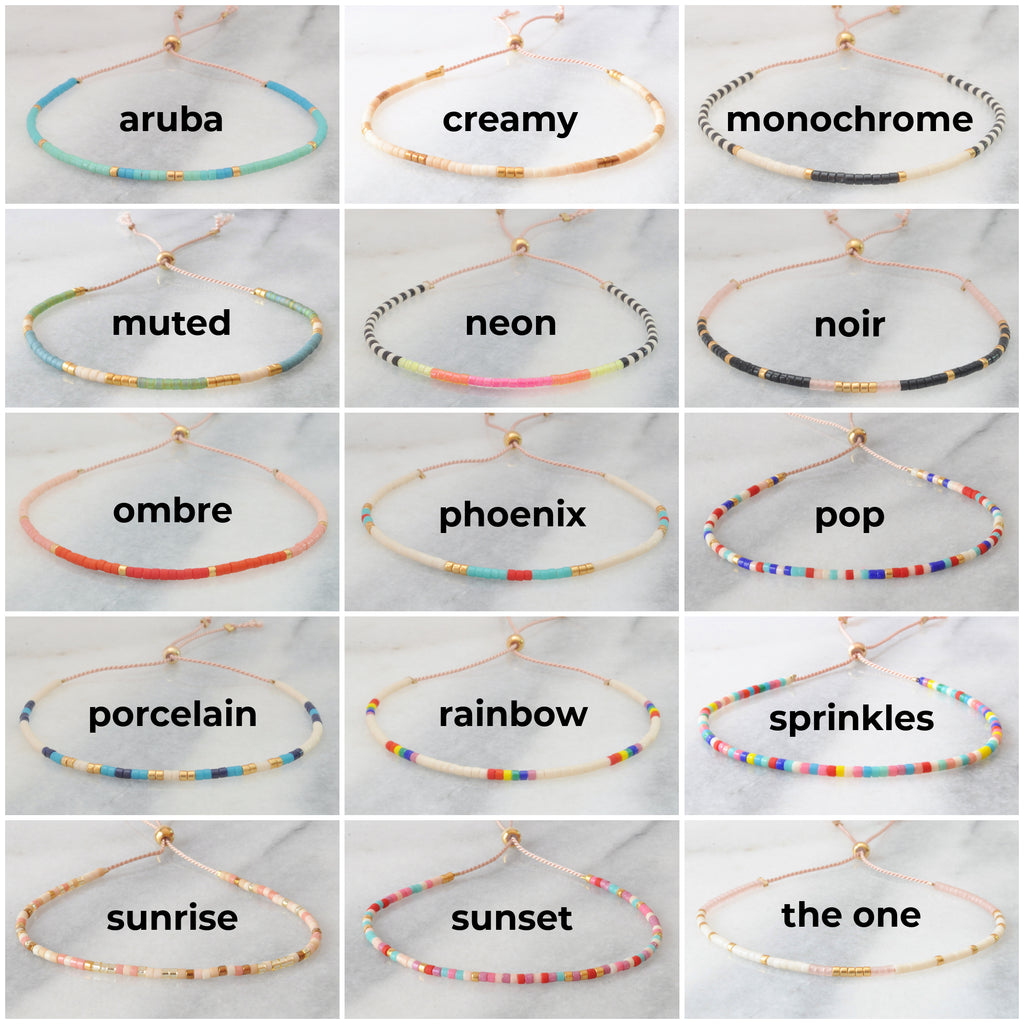Beaded String Bracelets | Handmade by Libby & Smee