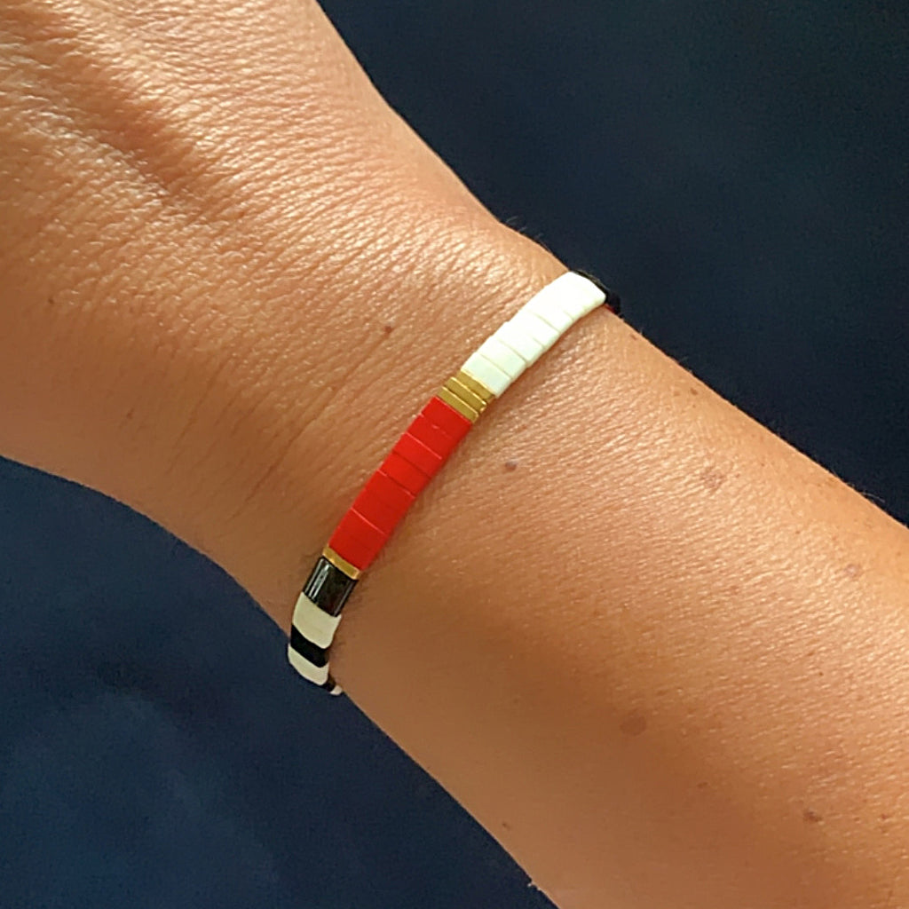 Stretch Tile Bracelet - Graphic | Handmade by Libby & Smee