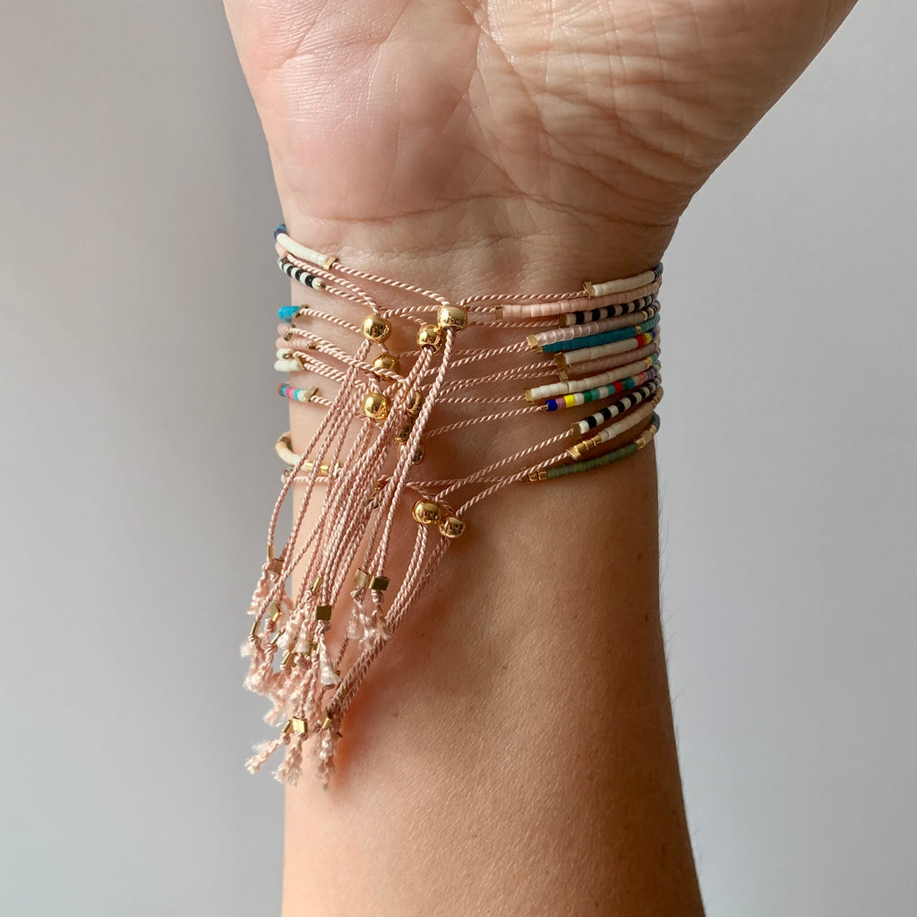 Beaded String Bracelets | Handmade by Libby & Smee