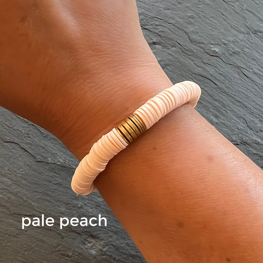 Chunky Heishi Bead Stretch Bracelet | Libby & Smee
