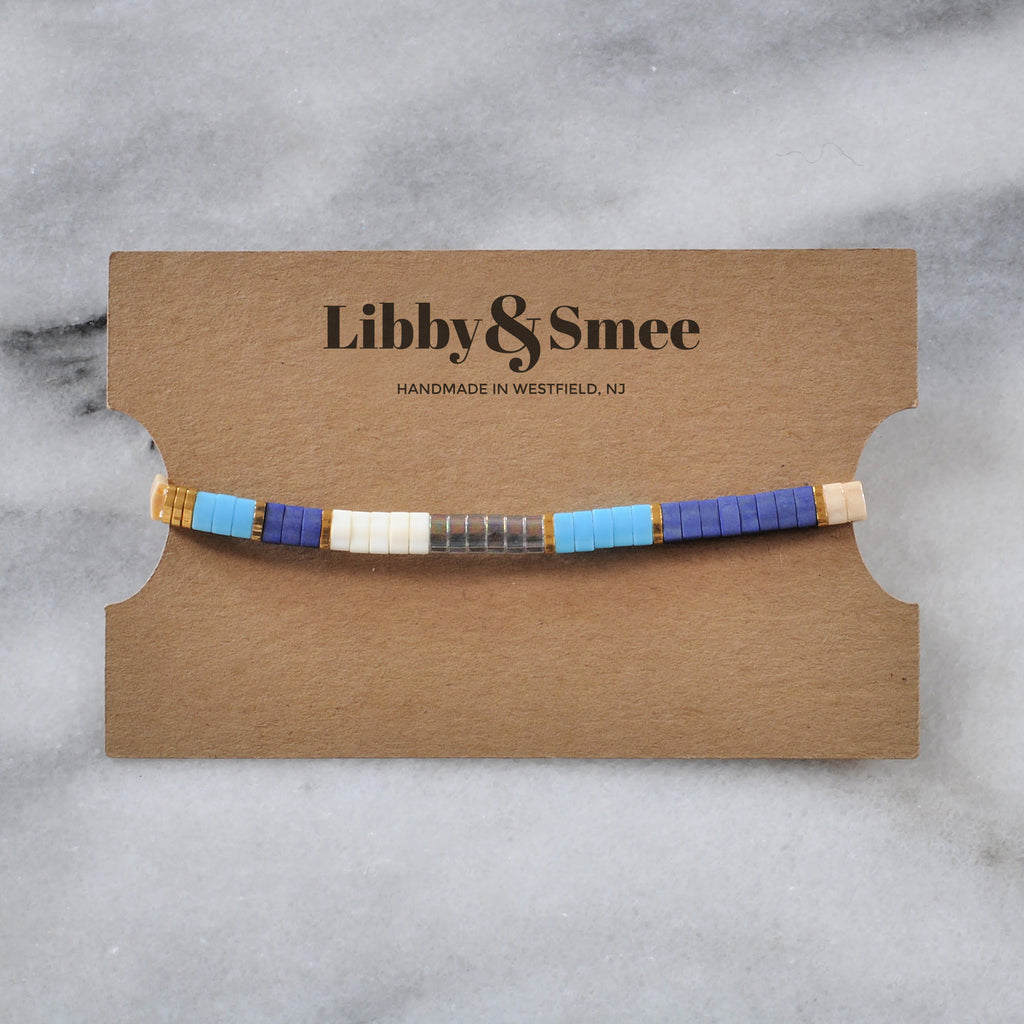Stretch Tile Bracelet -Sky Colorblock | Handmade by Libby & Smee
